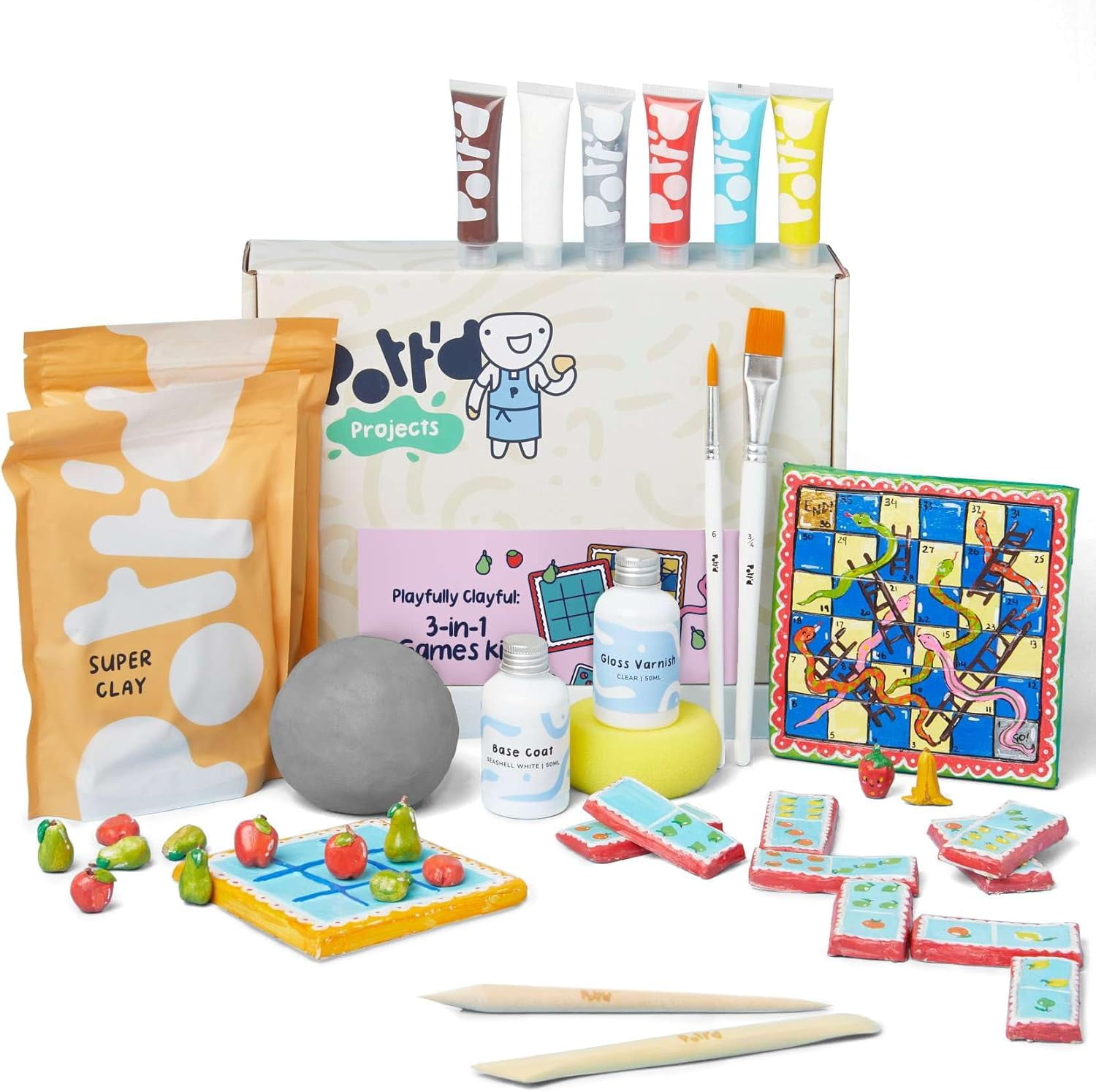 Mini Pottery Kits | Air Dry Clay Pottery Kit for Adults | Includes ...