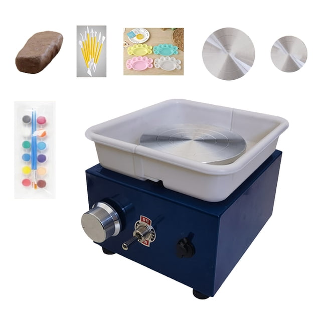 Mini Pottery Wheel Machine 2 Turntables 30W Ceramic Wheel Forming ...