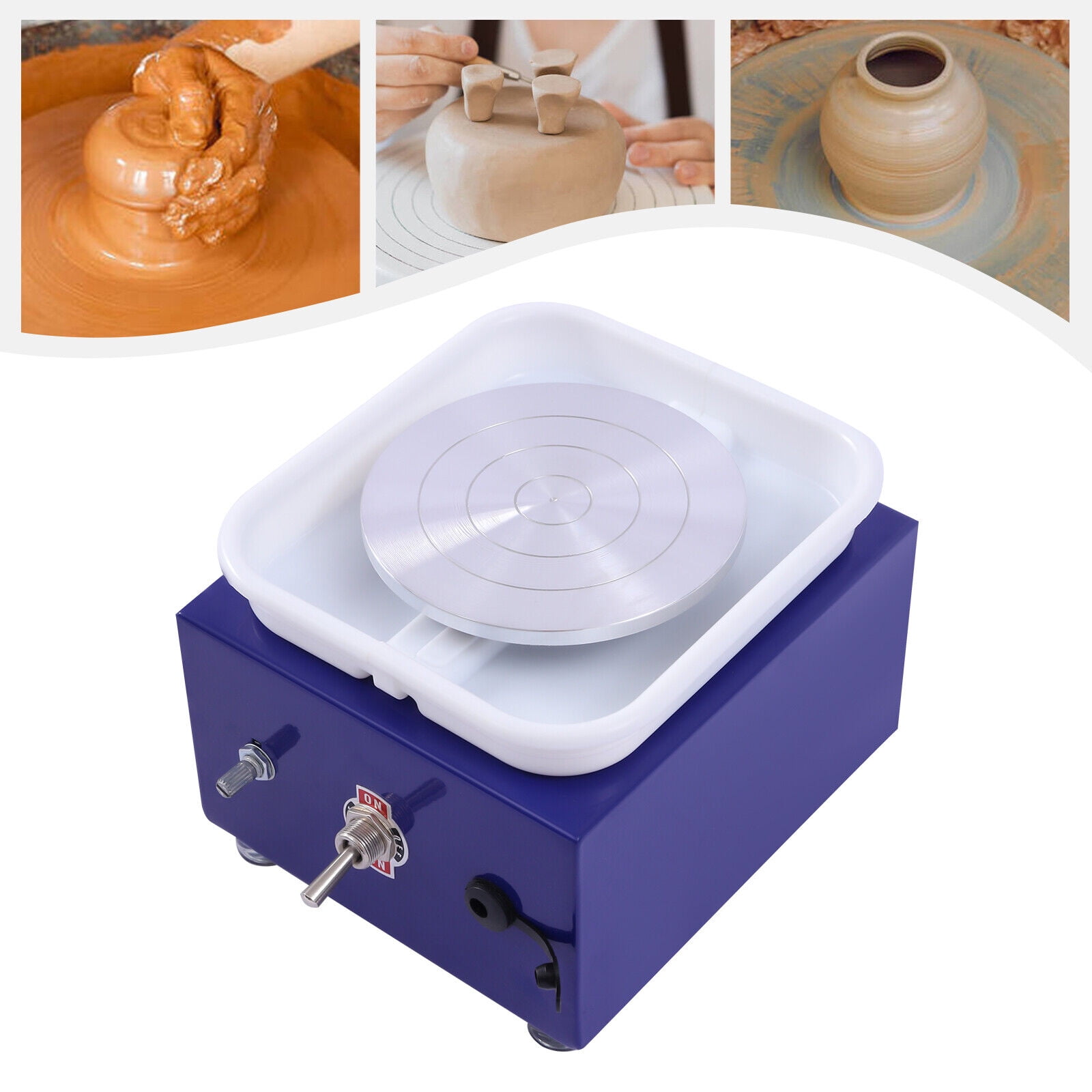 Mini Pottery Wheel Machine Ceramic Clay Making Craft DIY Turntable Tool ...