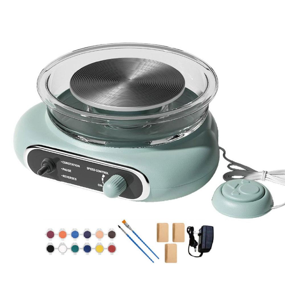 Mini Pottery Wheel Machine Kit,Electric Clay Wheel with Foot Pedal,DIY ...