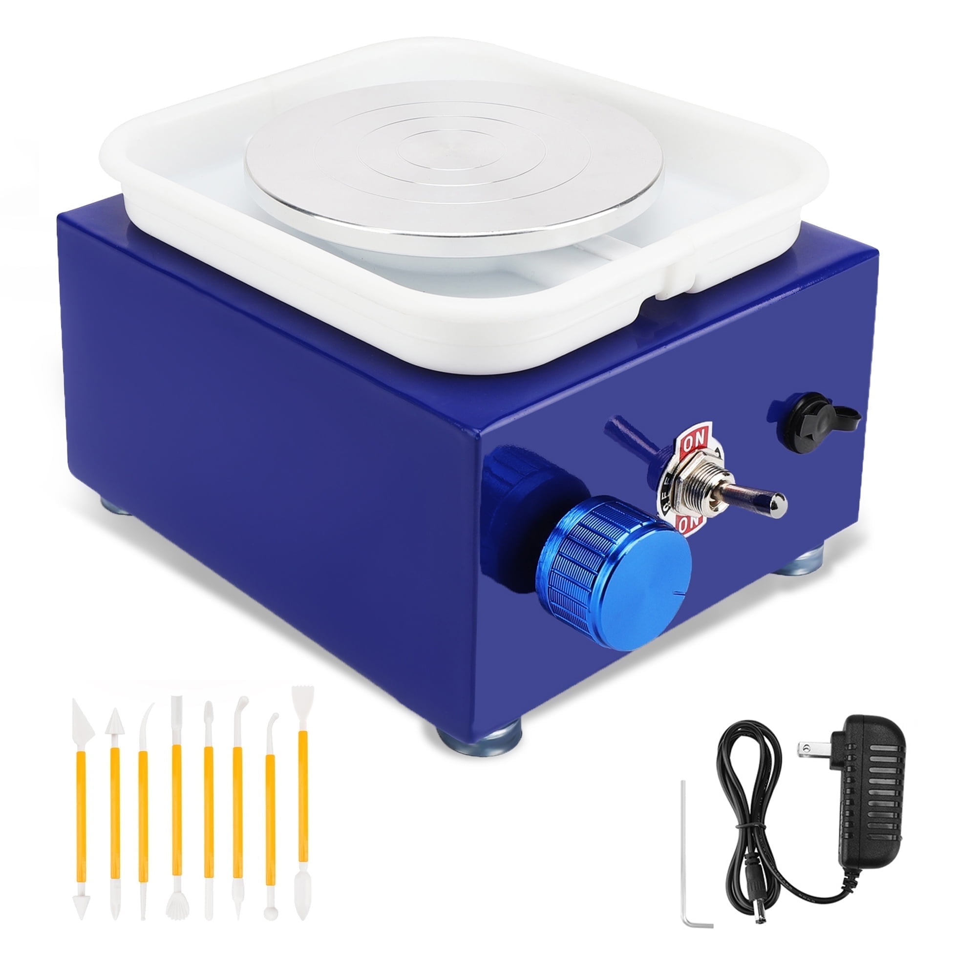 Beslands Mini Pottery Wheel With Turntables Tray Speed Adjustable DIY ...