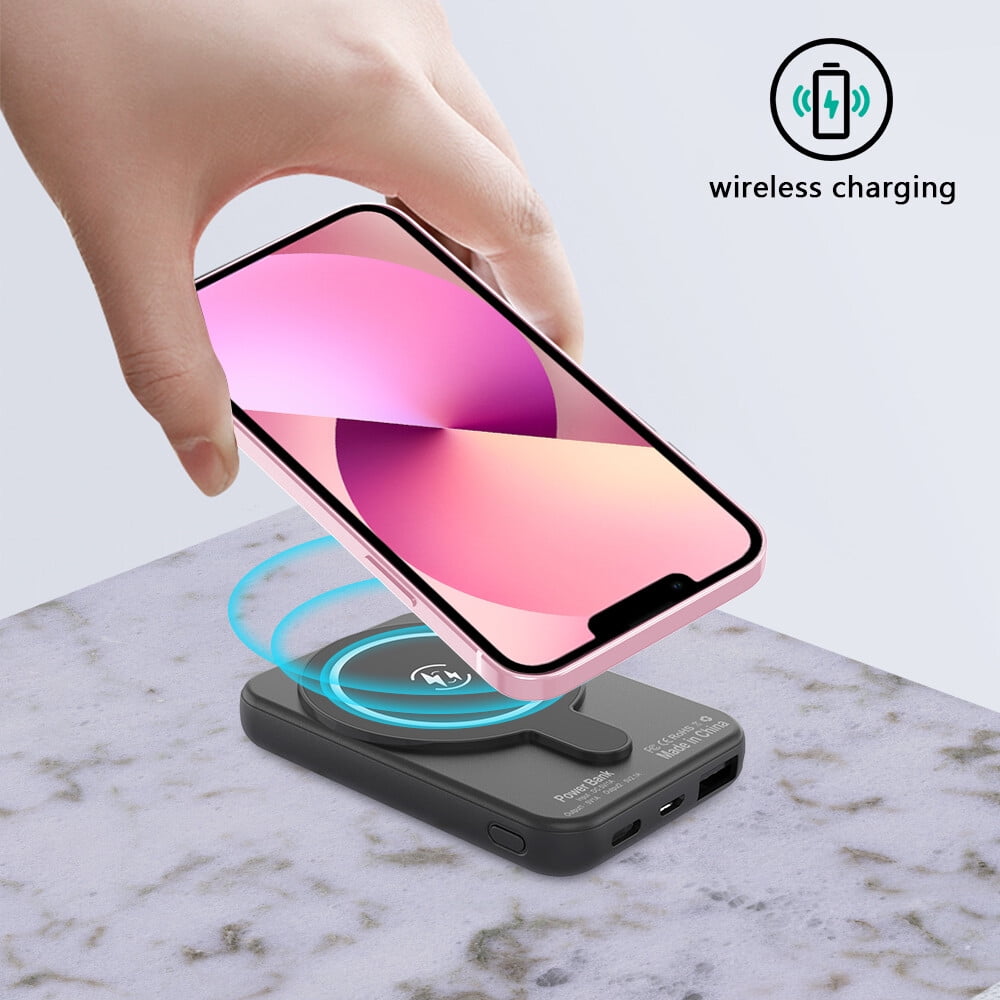 Qi Wireless Power Bank Backup Magnetic Fast Charger External Battery ...