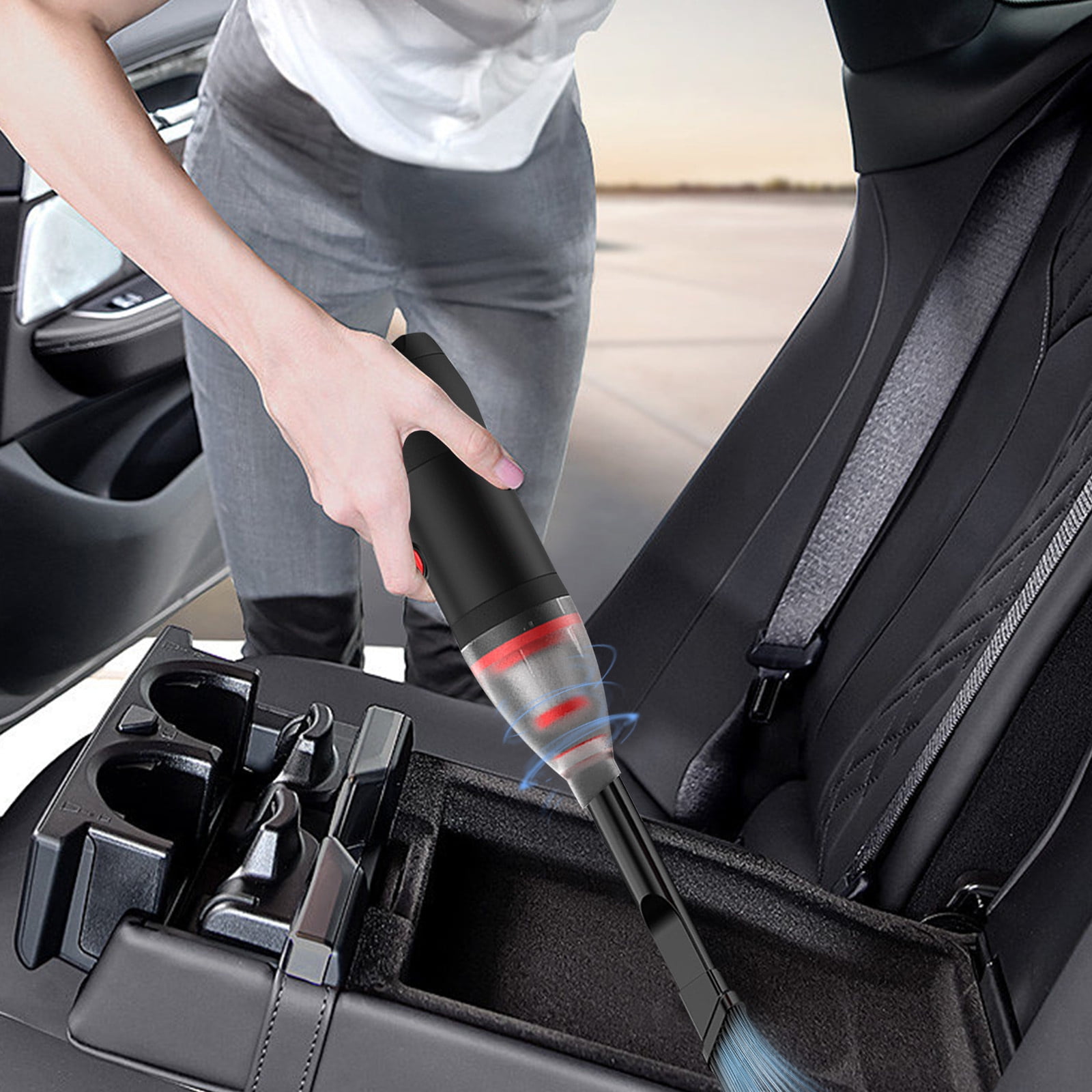 Mini Powerful Suction Car Vacuum, Portable USB Dust Buster, 120W Motor ...