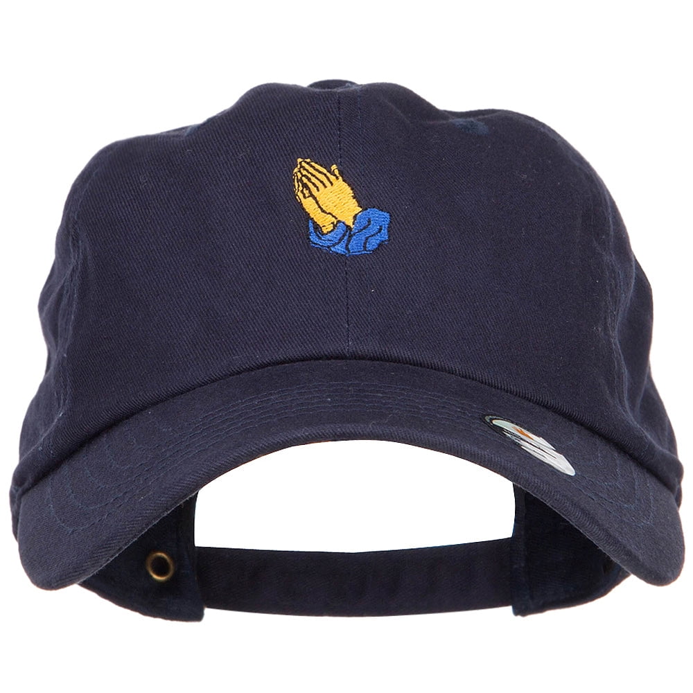 Mini Praying Hands Embroidered Unstructured Cap - Navy OSFM - Walmart.com