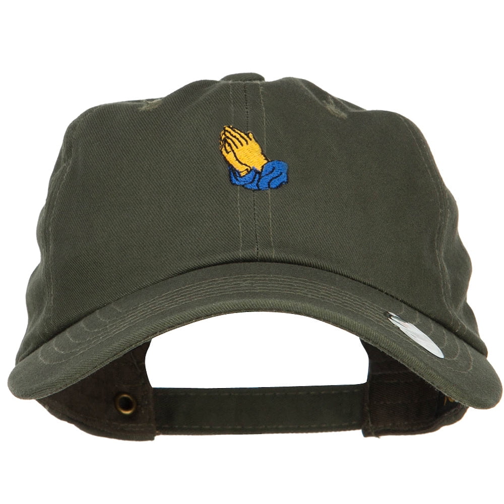 Mini Praying Hands Embroidered Unstructured Cap - Olive OSFM - Walmart.com