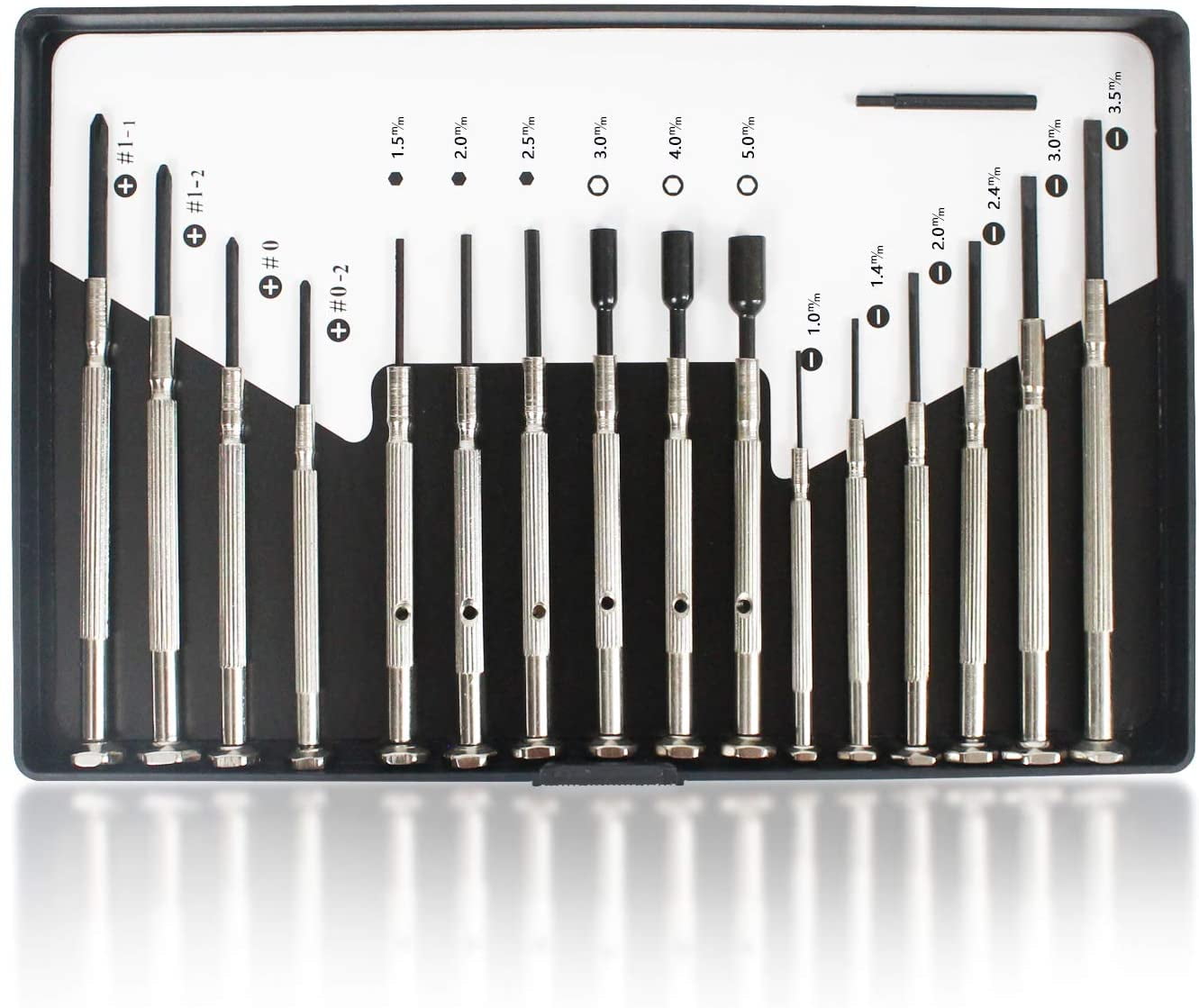 Mini Precision Screwdriver Set, 16 Pcs with Case, Flat head Phillips ...