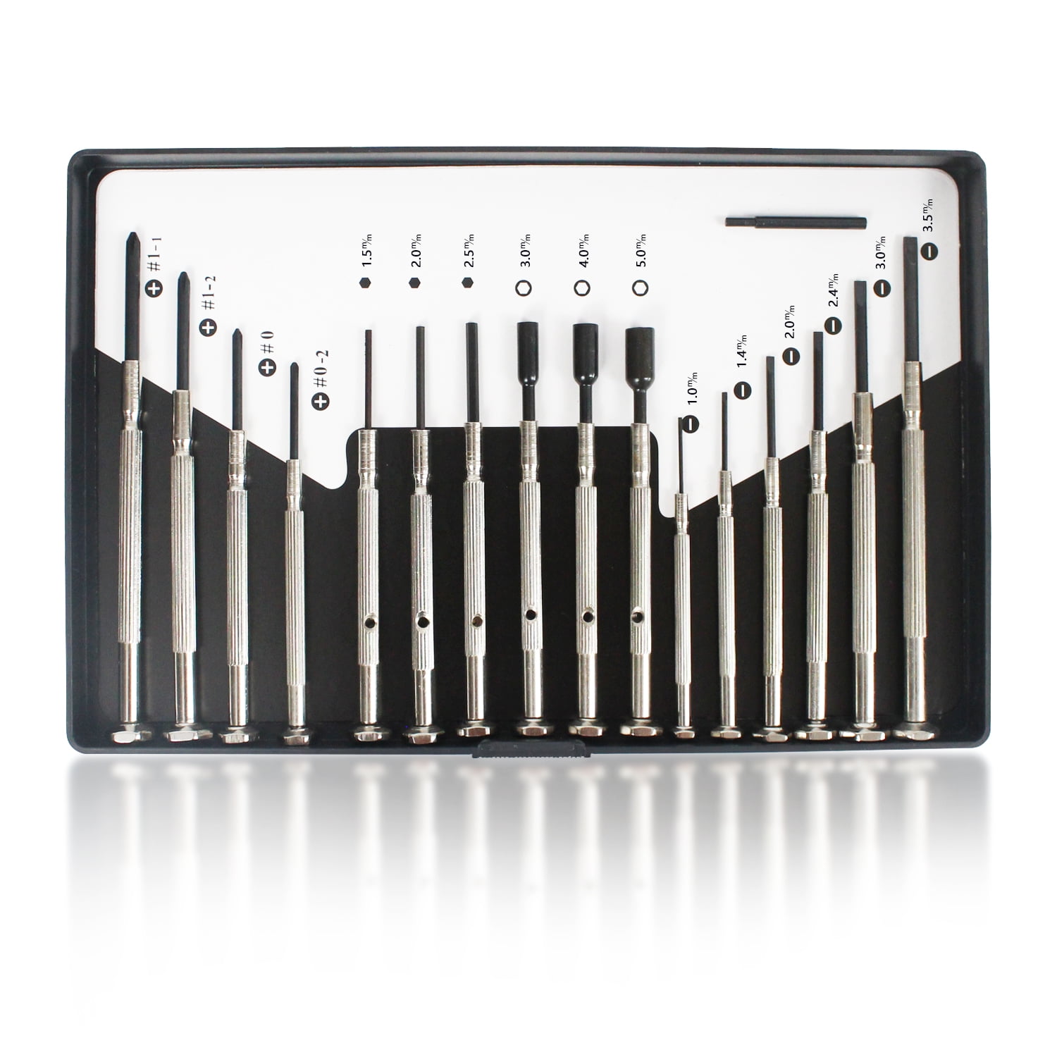 Mini Precision Screwdriver Set, 16 Pcs with Case, Flat head Phillips ...