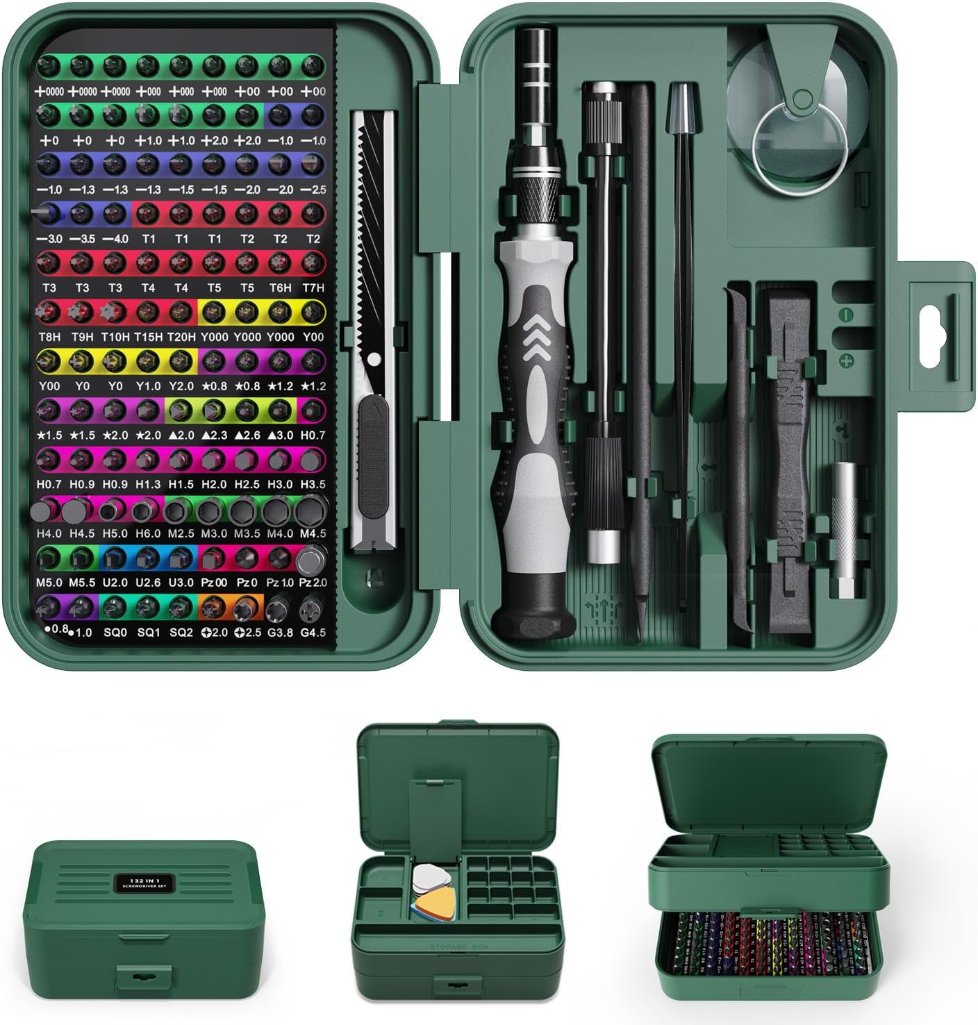 Mini Precision Screwdriver Set with Color-coded Identification 132 in 1 ...
