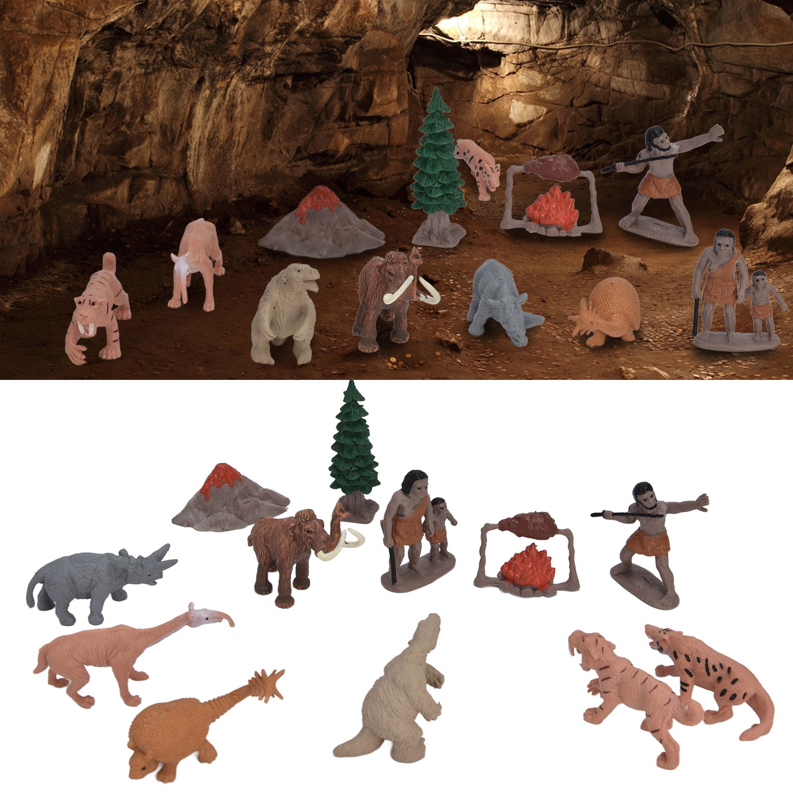 Mini Prehistoric Mammals Animals Toys Set 12 Pieces Animal Figures ...