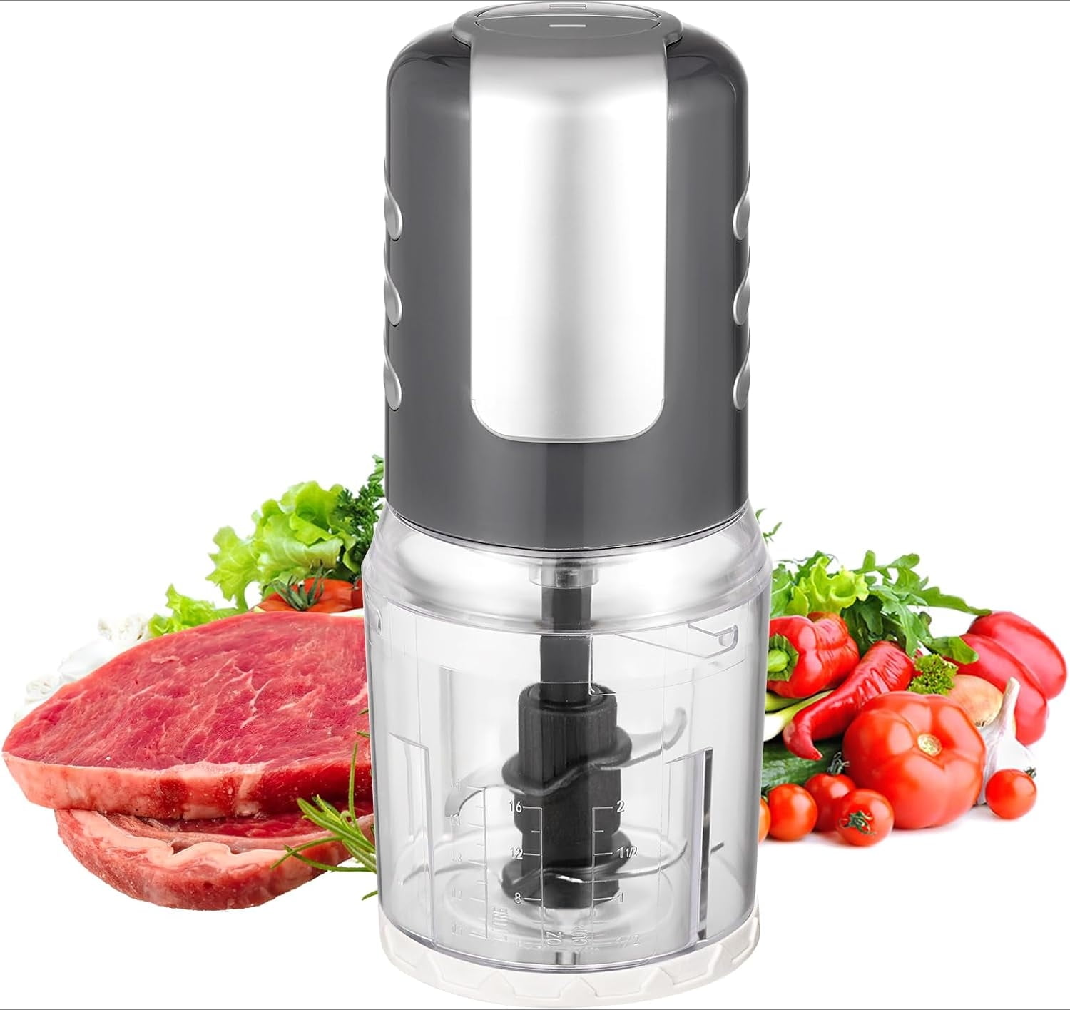 Mini Prep Food Processor 2 Cup Small Electric Food Chopper 2 Speed for ...