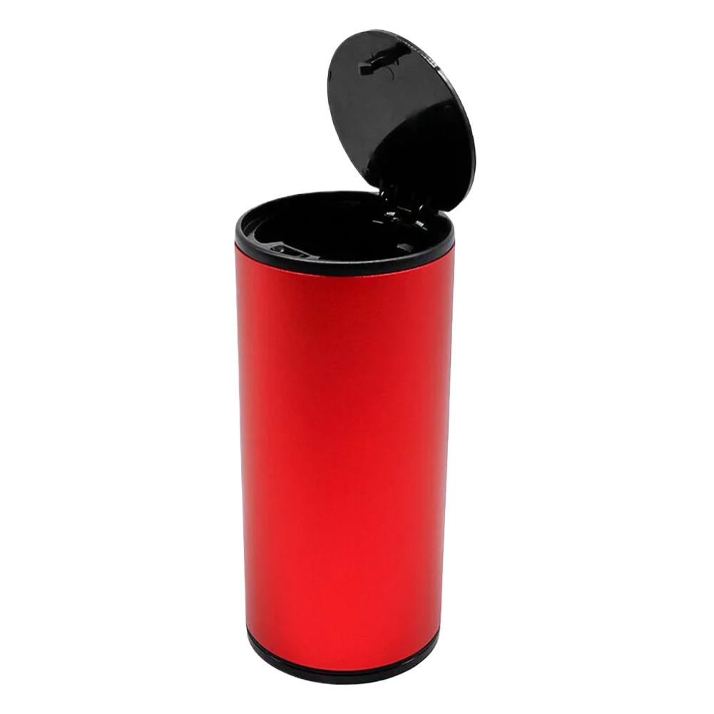 Mini Press Trash Can Car Aluminum Alloy Garbage Bin Container Ashtray ...