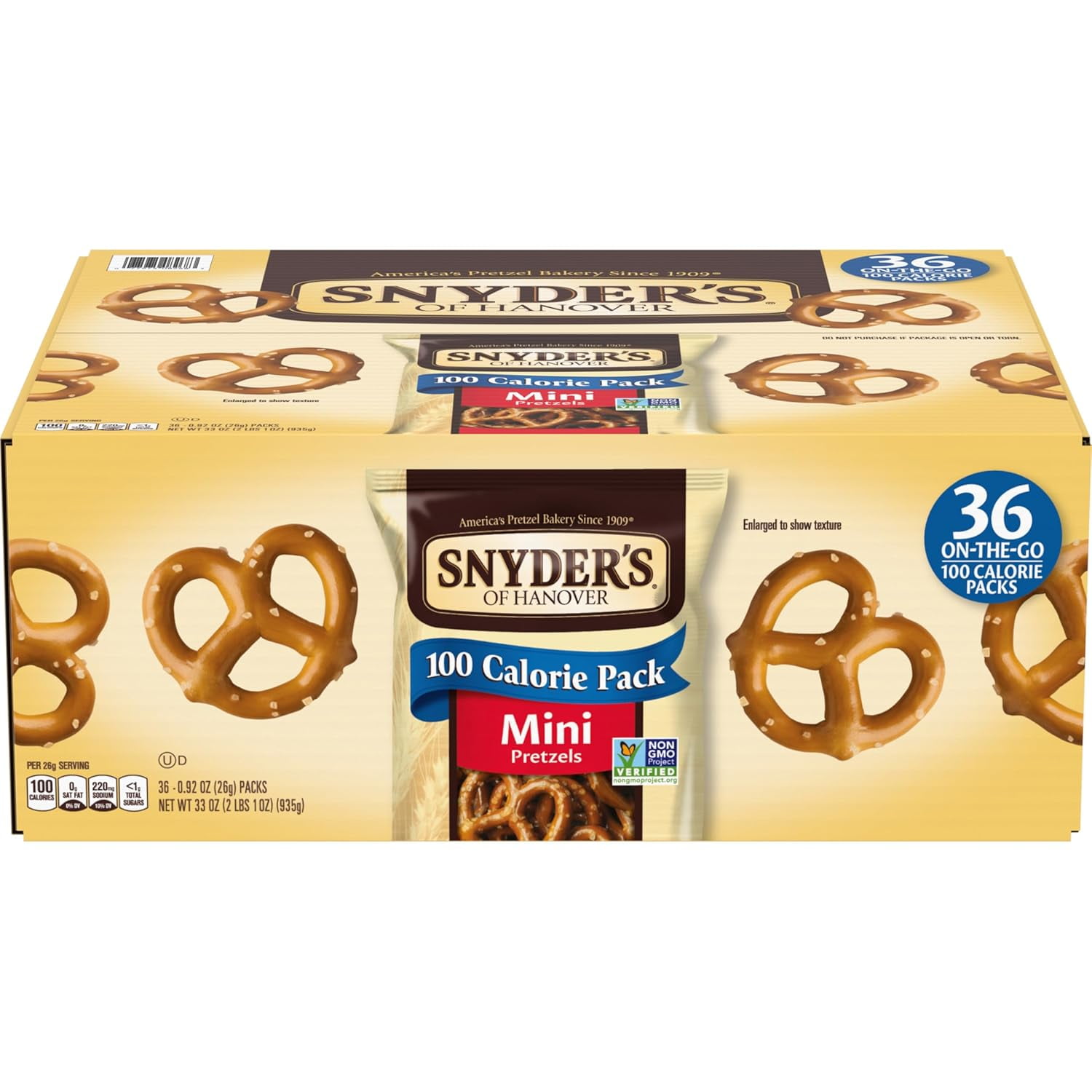 Mini Pretzels, 100 Calorie Individual Packs, 36 Ct - Walmart.com