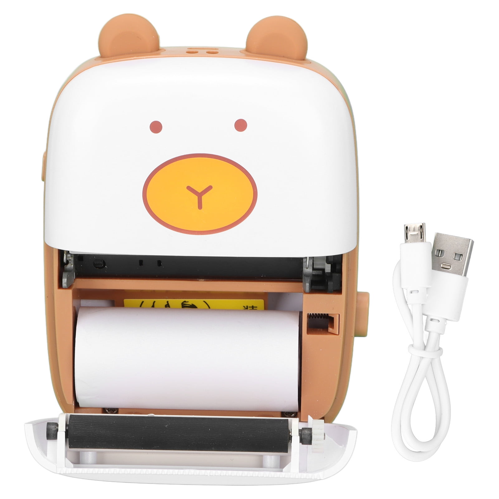Mini Printer Cute Bear Shape Portable Wireless Plastic Photo Printer ...