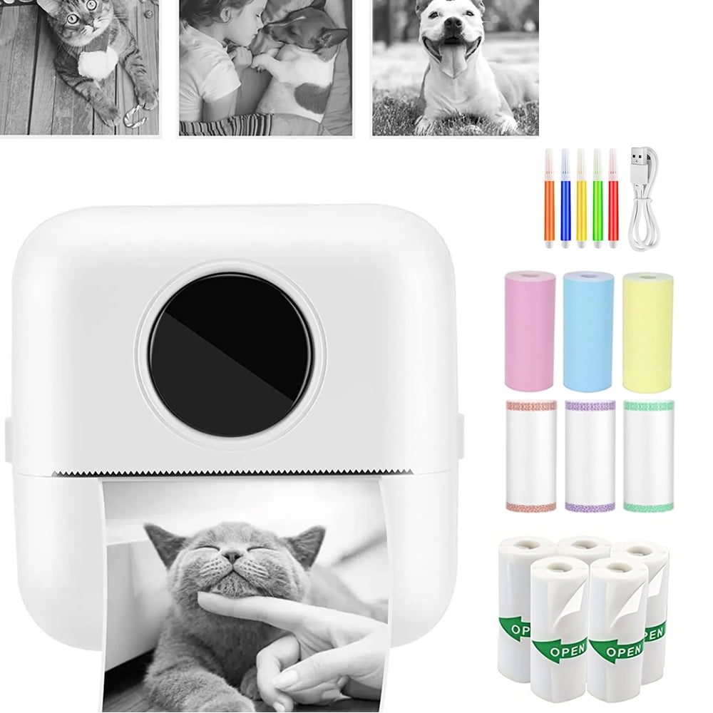 Mini Printer For IPhone And Android, Wireless Mini Photo Printer Label ...