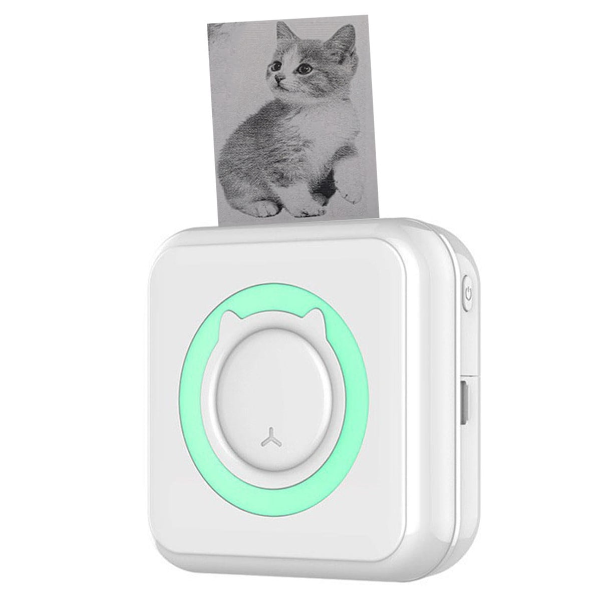 Mini Printer,Green Bluetooth Pocket Thermal Printer Inkless Portable ...