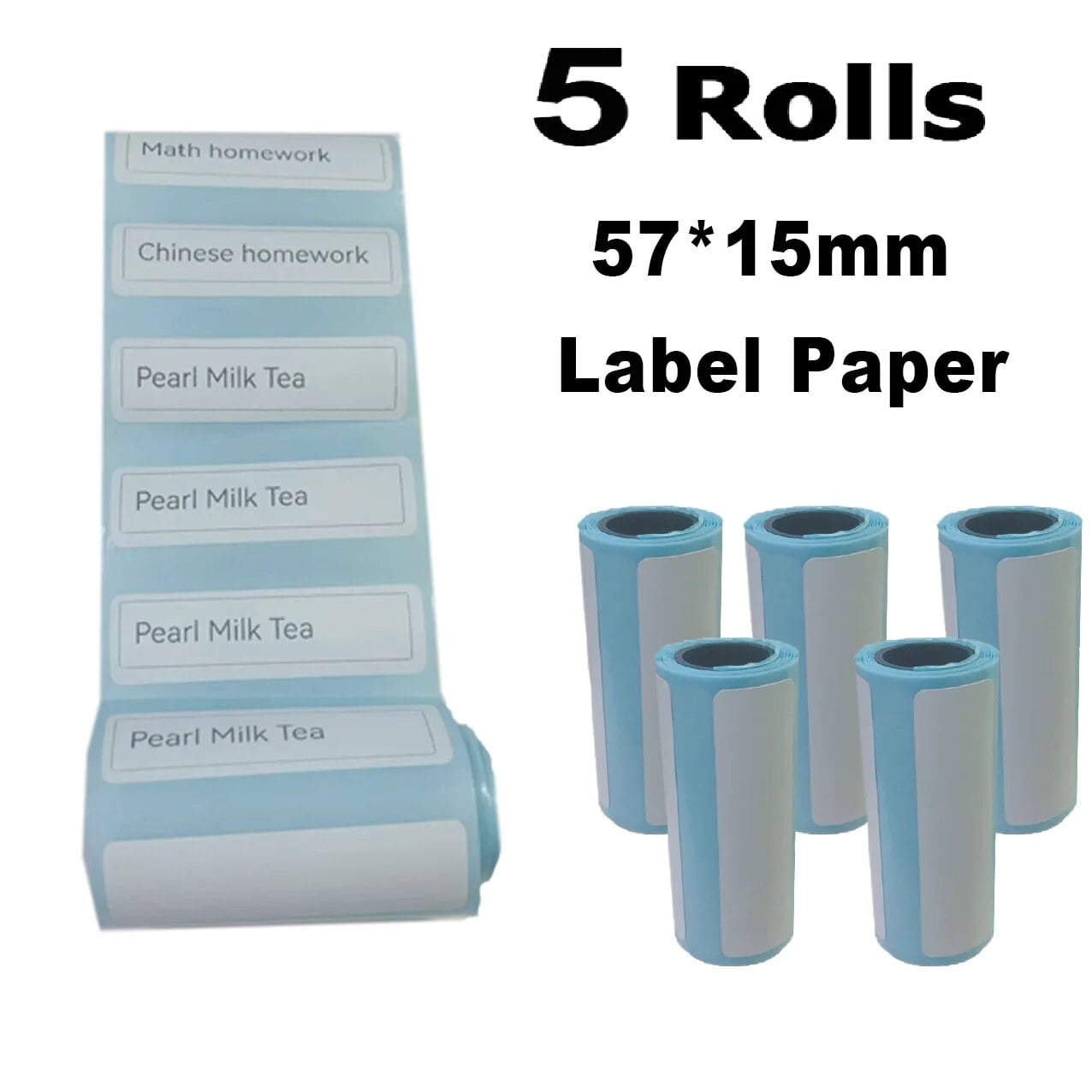 Mini Printer Paper 57mm Width Color White Continuous Paper Self ...