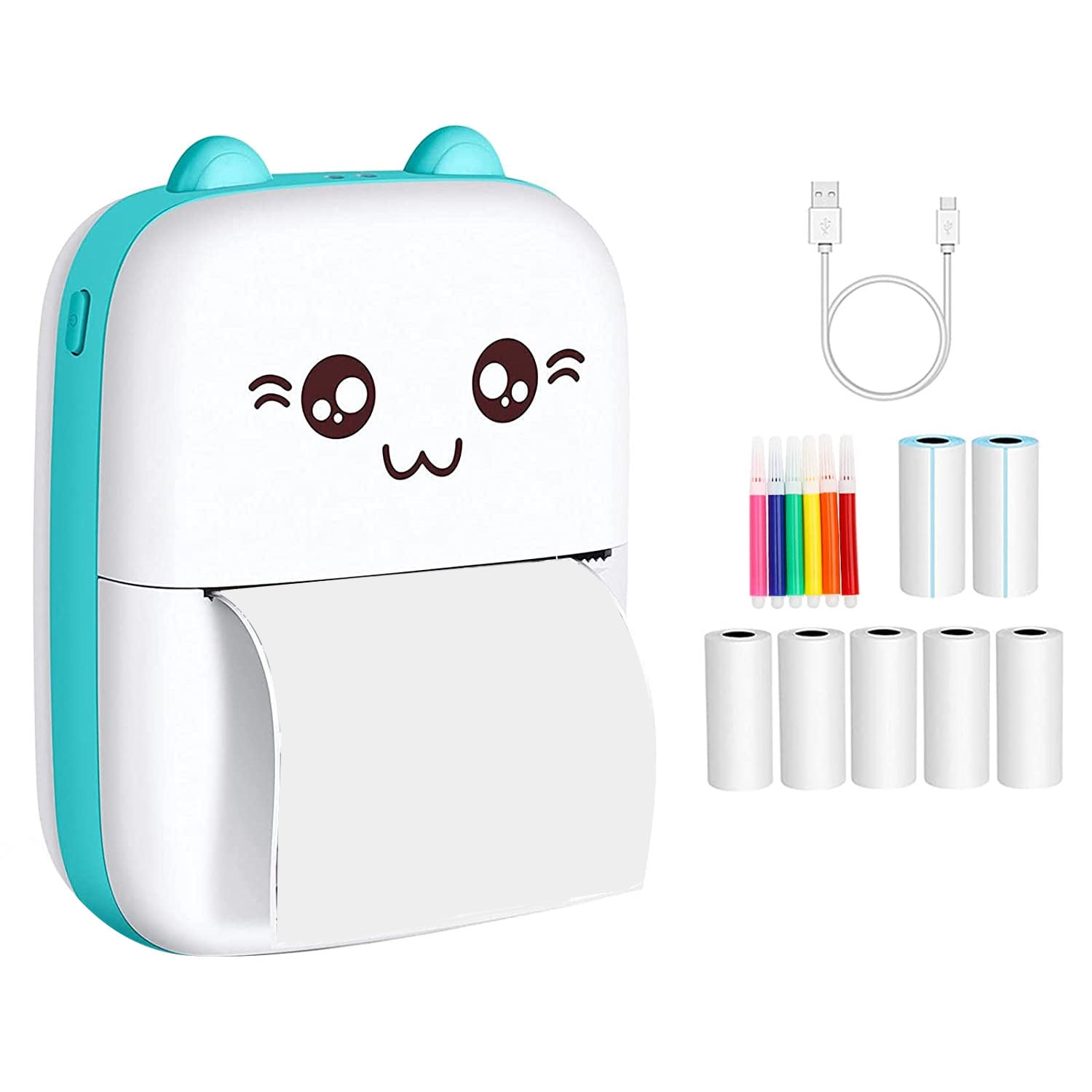 Mini Printer,Portable Pocket Printer,Bluetooth Wireless Smart Thermal ...