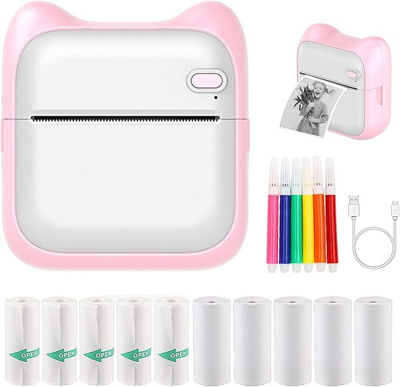 Mini Printer Sticker Maker, Portable Thermal Sticker Printer, Bluetooth ...