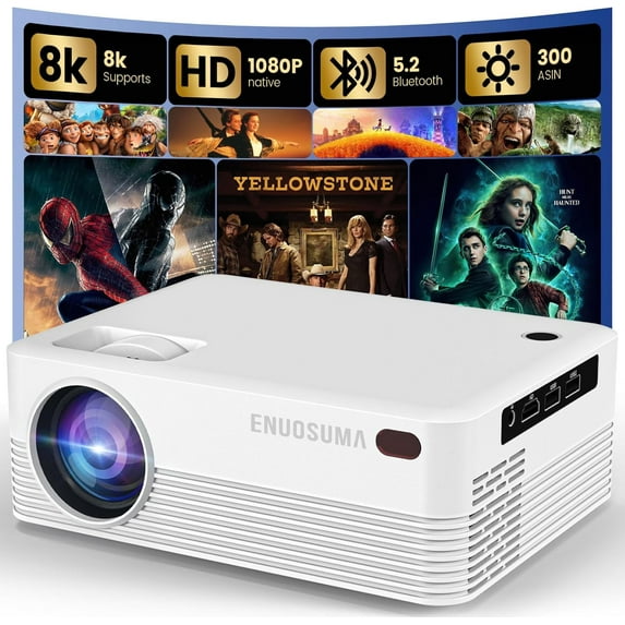 Mini Projector, H5 Portable Video Projector with WiFi & Bluetooth ...