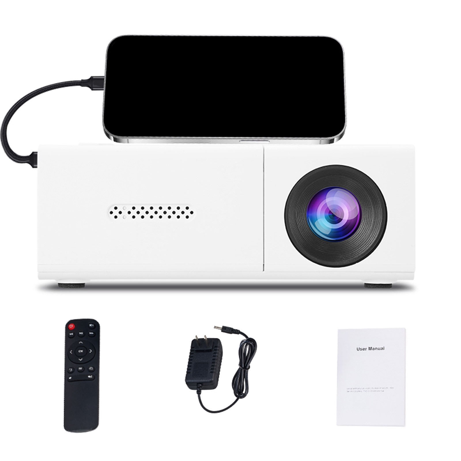 Mini Projector, Portable Projector, HD Movie Projector, Automatic Focus ...