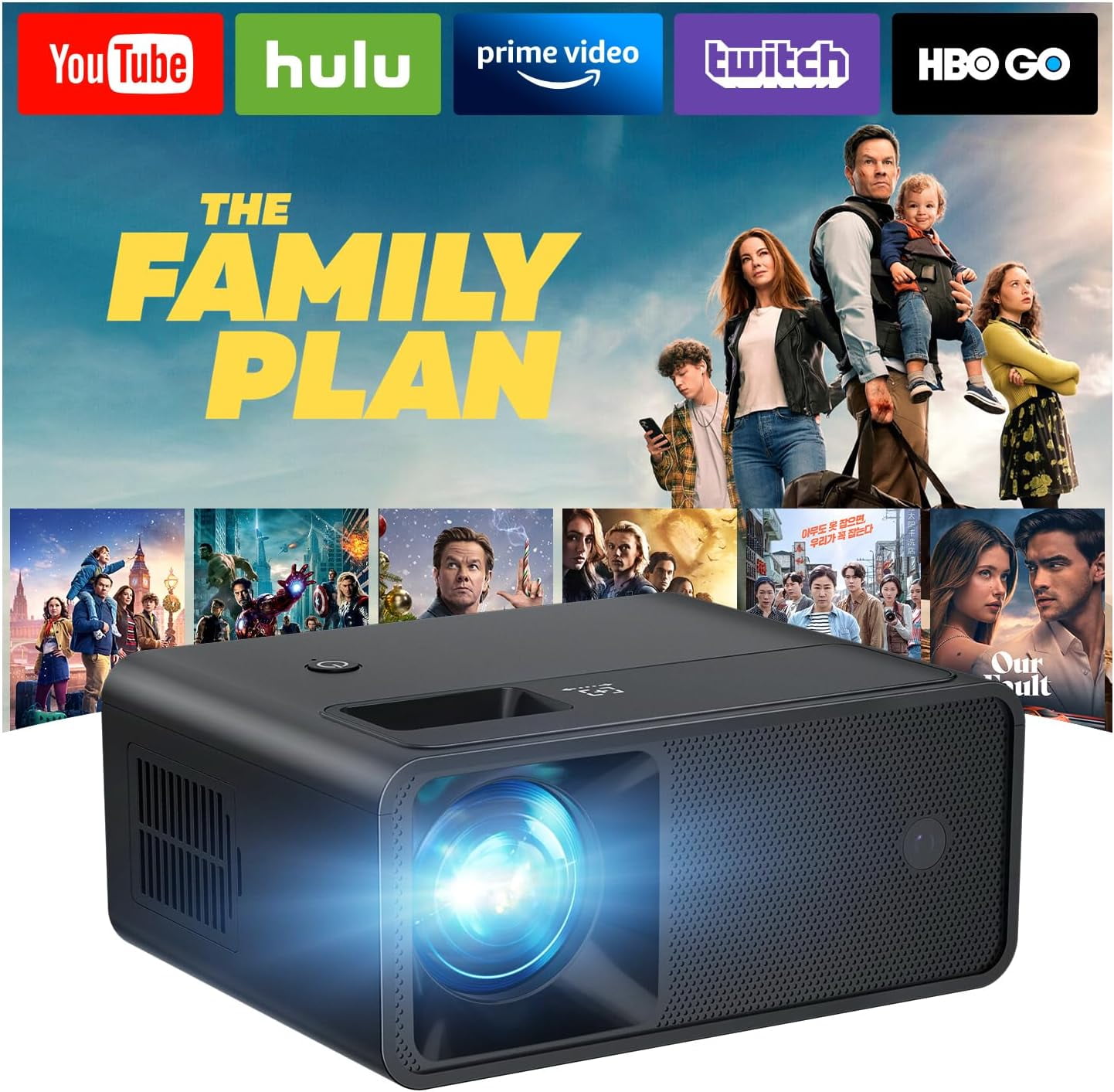 Mini Projector, Upgraded Full HD 1080P Support Video Projector ...