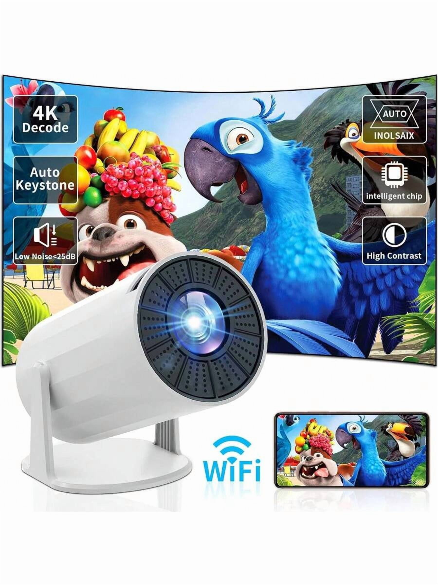 Mini Projector with WiFi 6 & Bluetooth - Outdoor/Indoor Home Theater ...