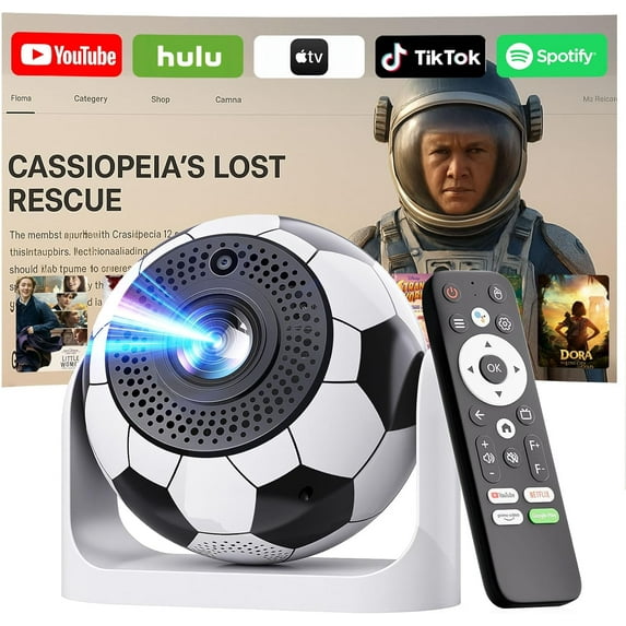 Mini Projector with WiFi and Bluetooth Auto Focus & Vertical Keystone ...