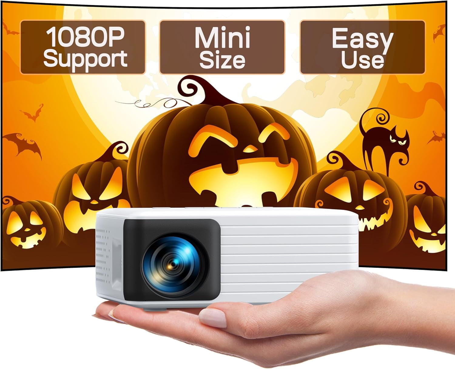 YT Mini Projector with WiFi & Bluetooth, Full HD 1080P Support, LCD ...