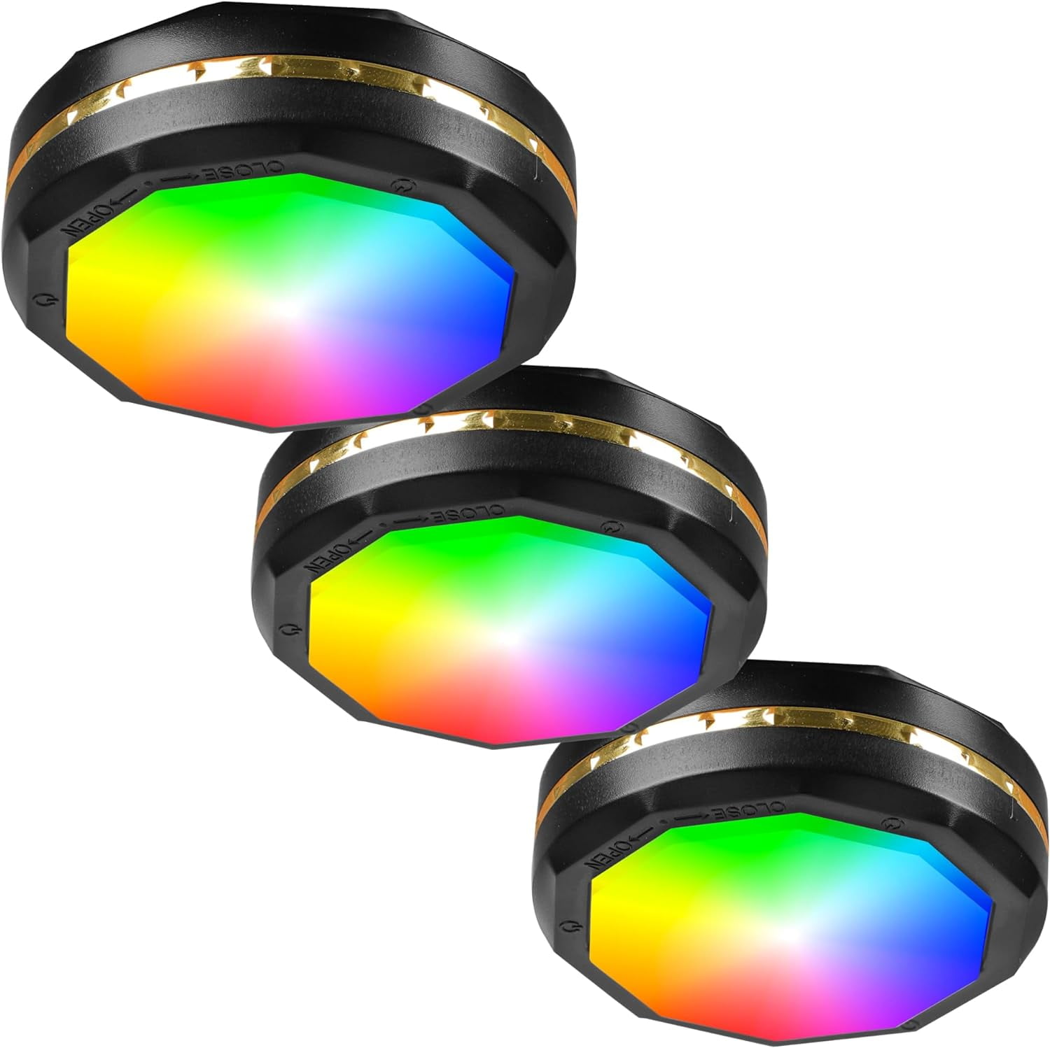 Mini Puck Lights with Remote Control, Built-in USB Rechargeable Battery ...