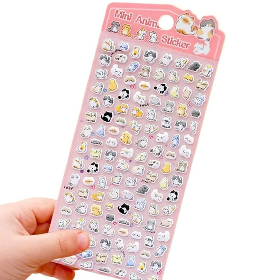 Mini Puffy Stickers,Small 3D Tiny Micro Bulk Sticker Set,Removable ...