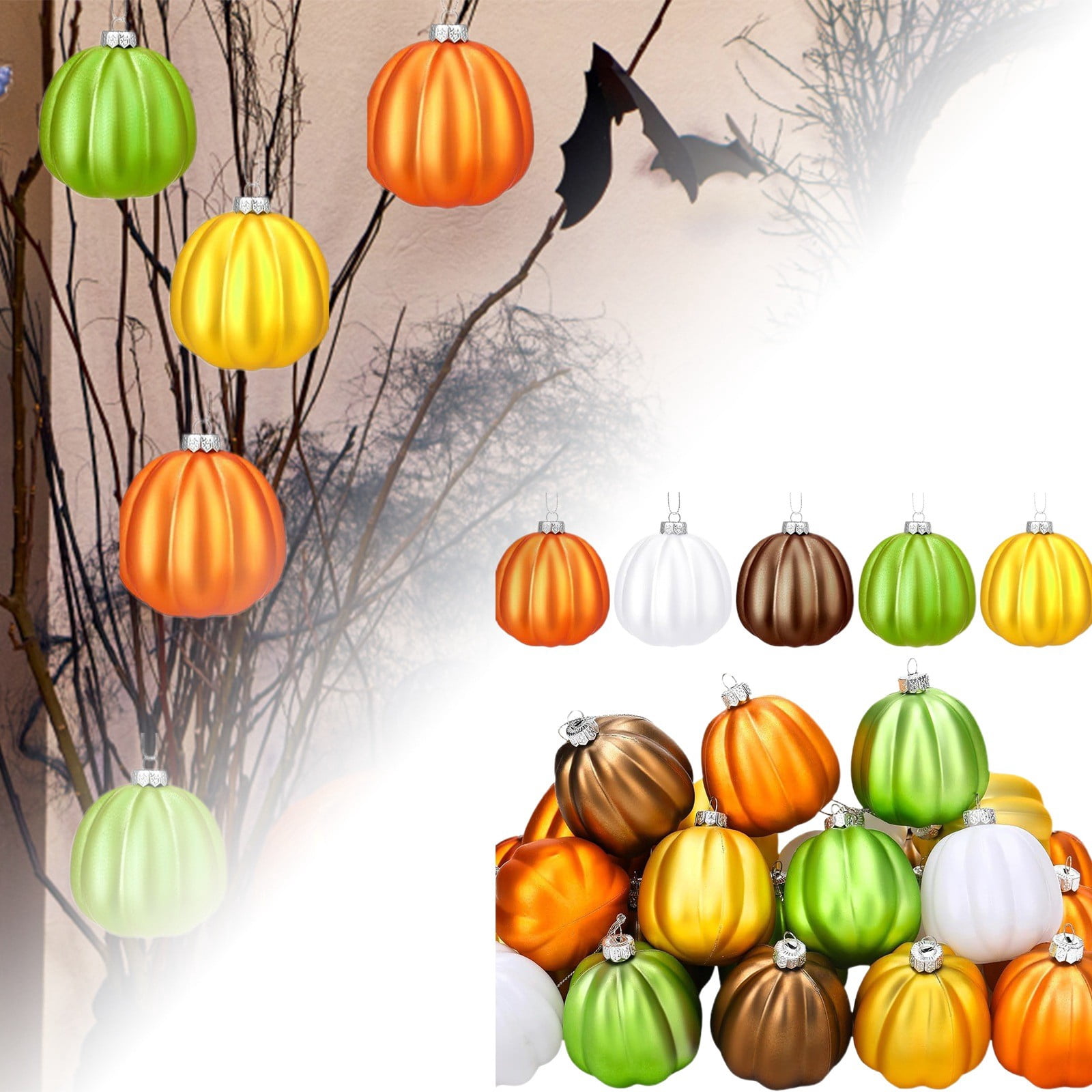Mini Pumpkin Hanging Ornaments 20 Pcs Fall Decorations for Small Trees ...
