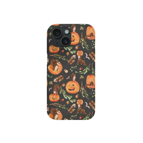Mini Pumpkin and Squirrel Garden Phone Case for iPhone 16 15 14 13 12 ...