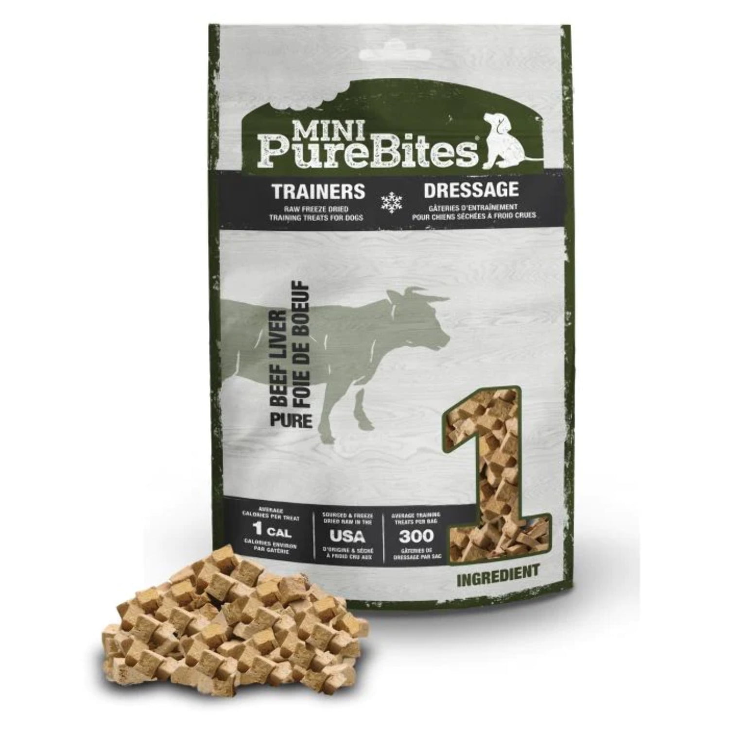 PureBites Mini Beef Liver Dog Treats, Small Size Trainers - Walmart.com