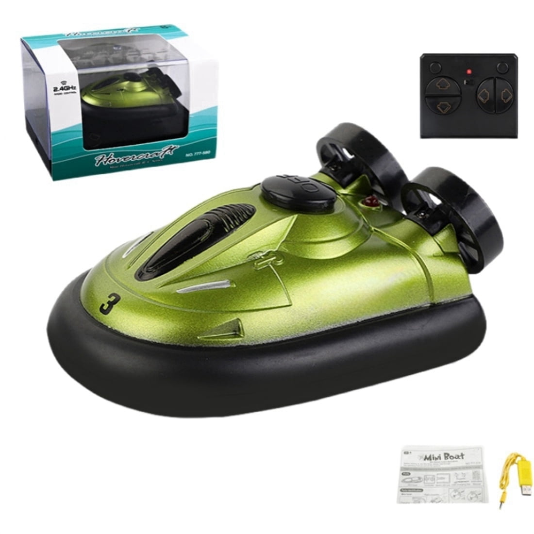 Mini RC Boat Ship Remote Control Hovercraft Kids Water Swimming Pool Toy (Green) - Walmart.com