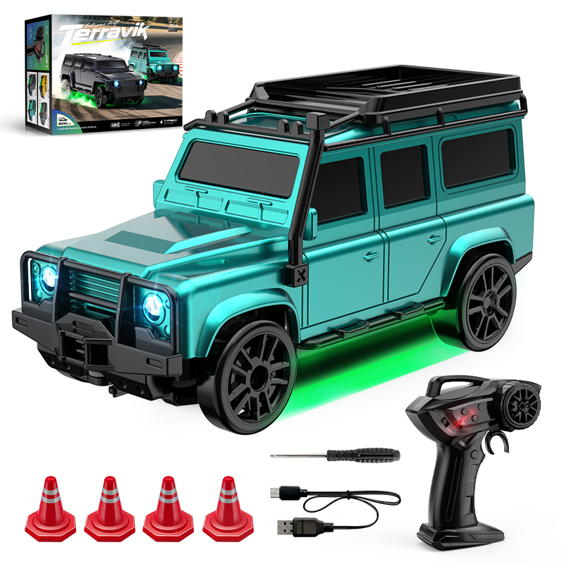 Mini RC Car, 1:64 Scale Off-Road RC Drift SUV with Proportional ...