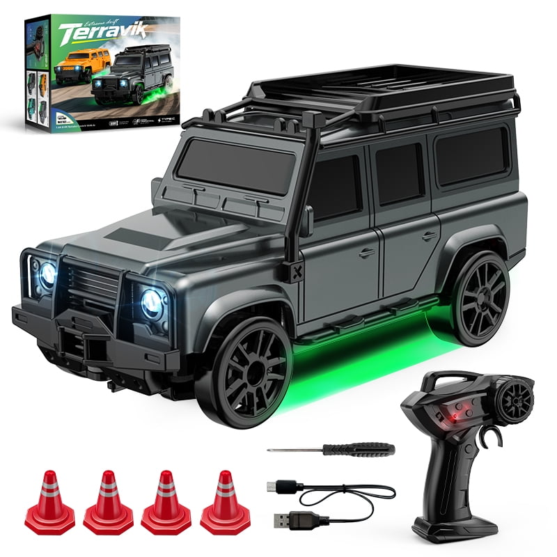Mini RC Car, 1:64 Scale Off-Road RC Drift SUV with Proportional ...