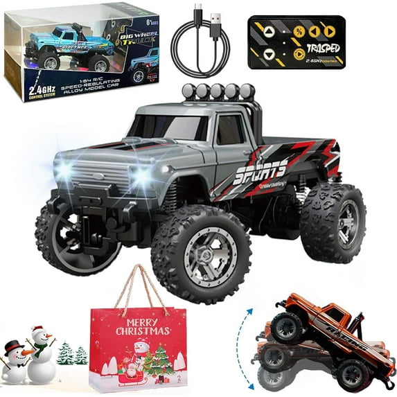Mini RC Monster Truck, 1/64 2.4Ghz & APP Remote Control Truck ...