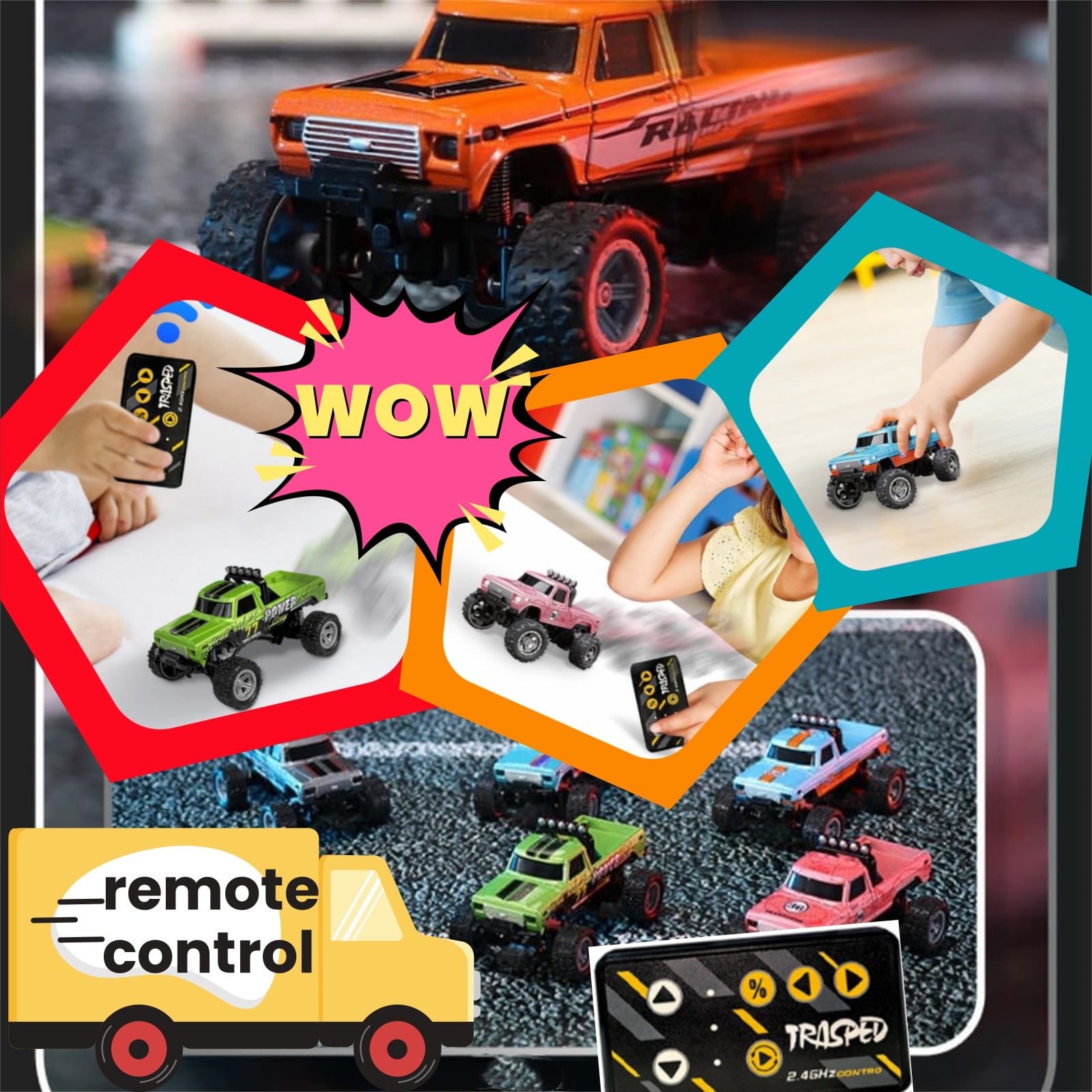 Mini RC Monster Truck, Mini RC Monster Truck , 1:64 Scale Monster Truck ...
