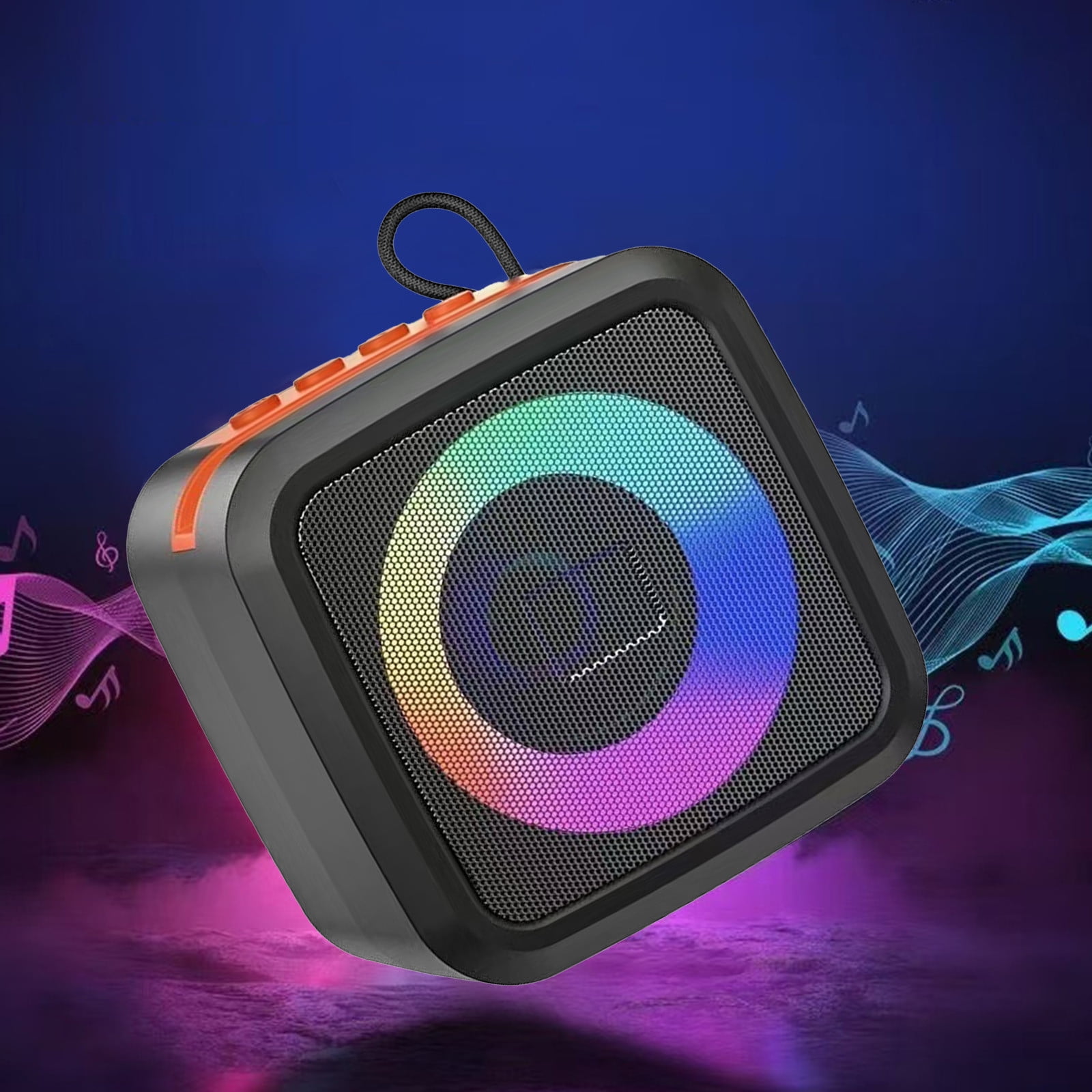 Mini RGB Bluetooth Speaker, Dynamic LED Lighting, 5.3 Version, Low ...