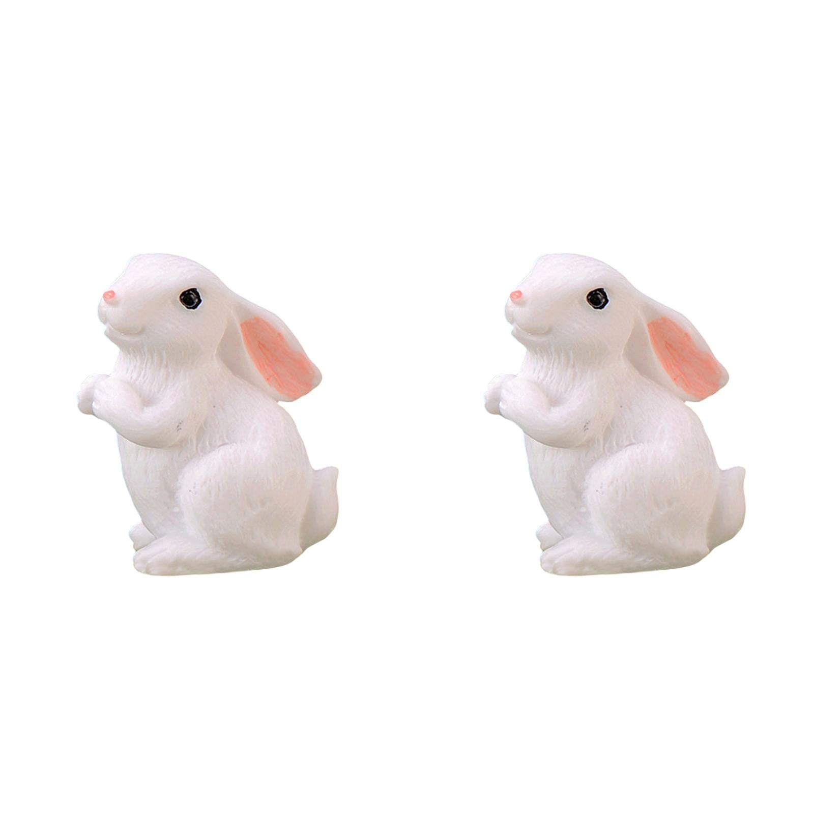 Mini Rabbits Figurine Easter Bunny Figurine Rabbit Miniature Figurines ...