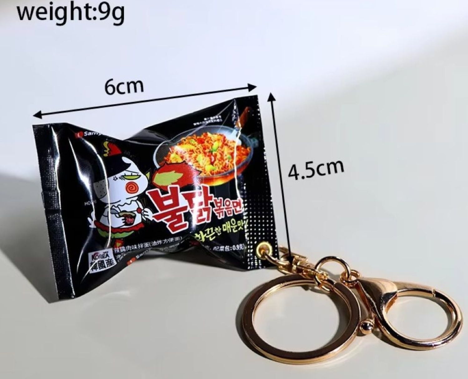 Mini Ramen Noodle Packet Keychain – Black Spicy Instant Noodle Bag ...