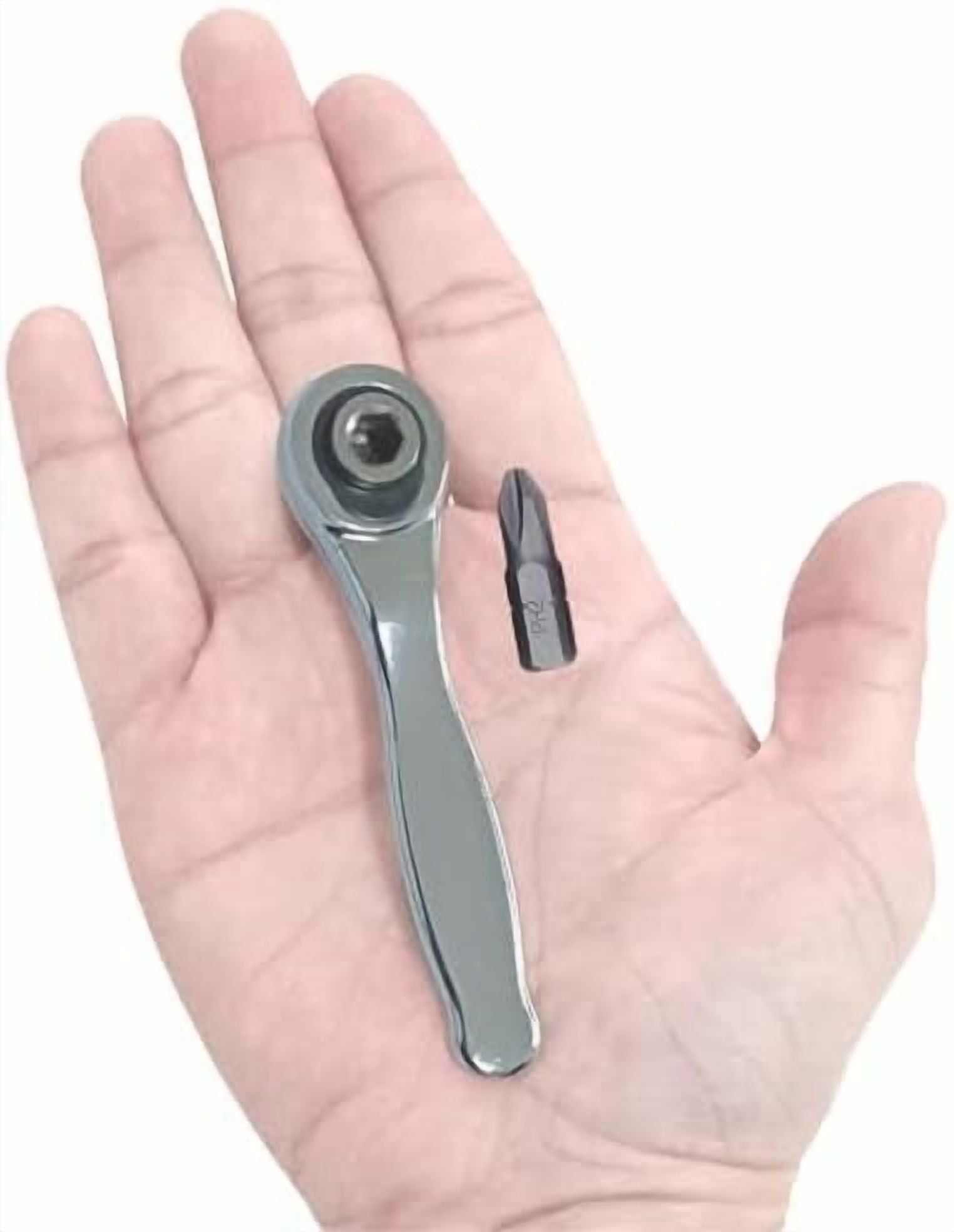 Mini Ratchet,1/4 Inch Drive Ratcheting Bit Driver with 1 PH2 Bit,72 ...