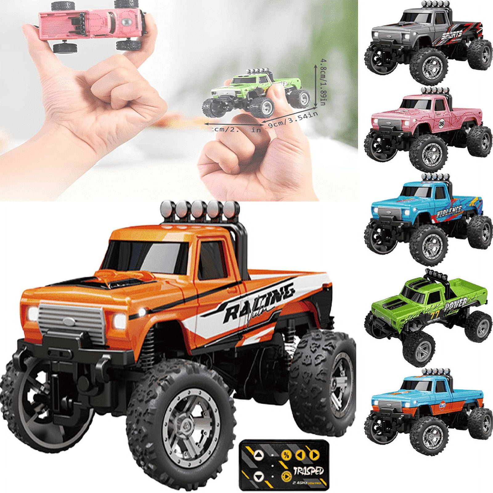Mini Rc Monster Truck,1/64 Rc Car,Paint Mini Rc Monster Truck,Mini ...