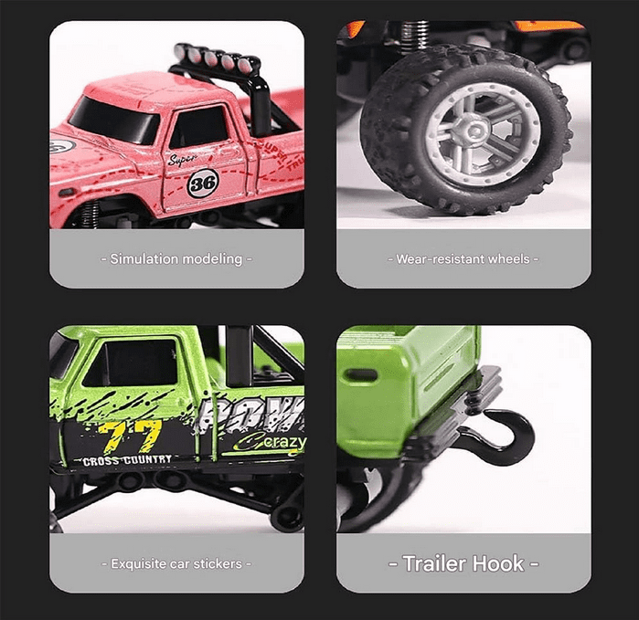 Mini Rc Monster Truck, 1:64 Scale Monster Truck Remote Control Car with ...