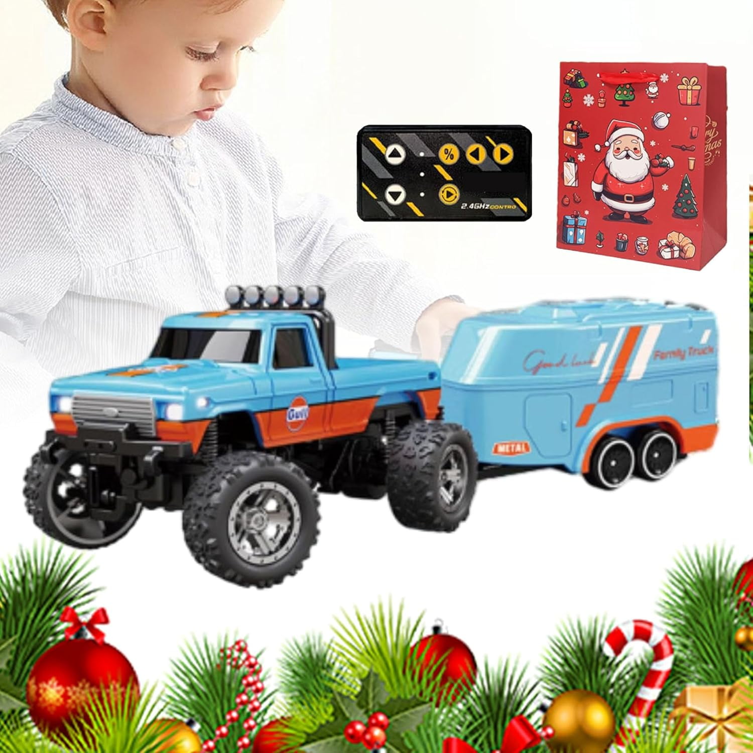 Mini Rc Monster Truck, 2025 New Mini Rc Monster Truck 1/64, Rc Semi ...