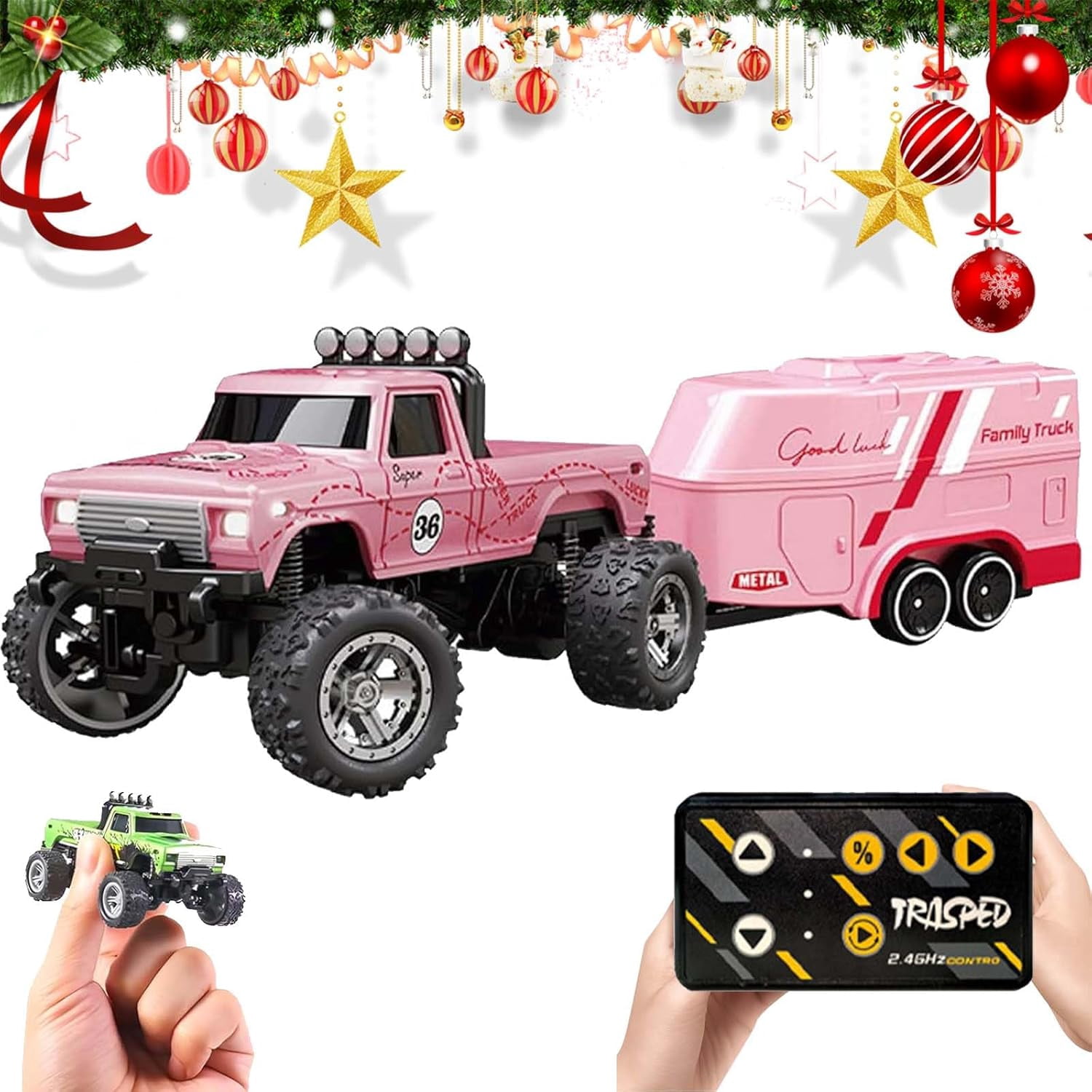 Mini Rc Monster Truck, Mini Monster Trucks, 1:64 Scale Monster Truck ...