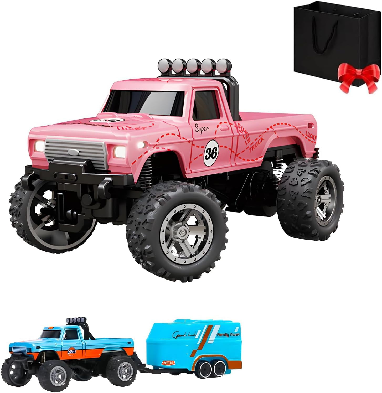 Mini Rc Monster Truck, Monster Truck Remote Control Car with 2.4ghz, 2 ...