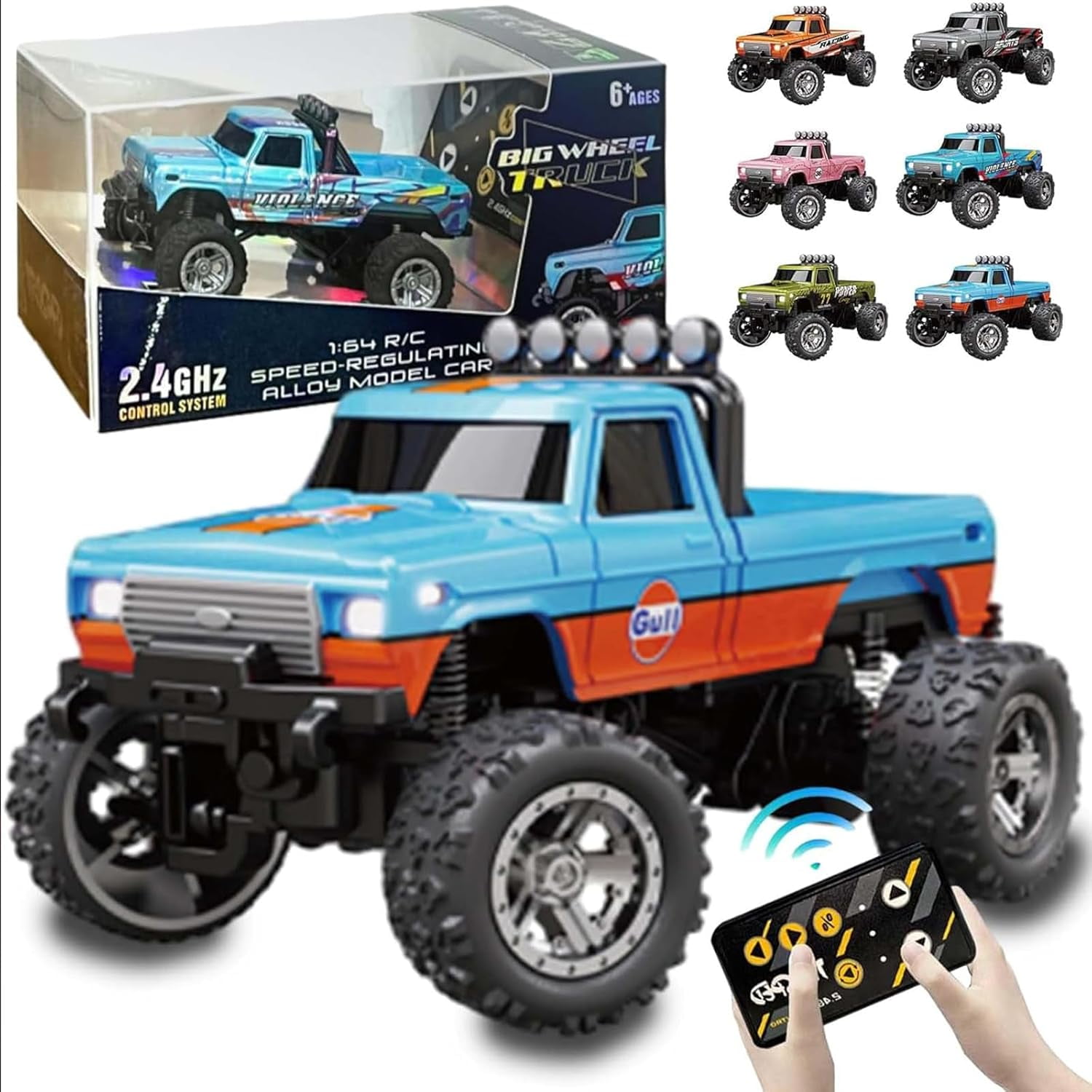 Mini Rc Monster Truck, Monster Truck Remote Control Car, Rechargeable ...