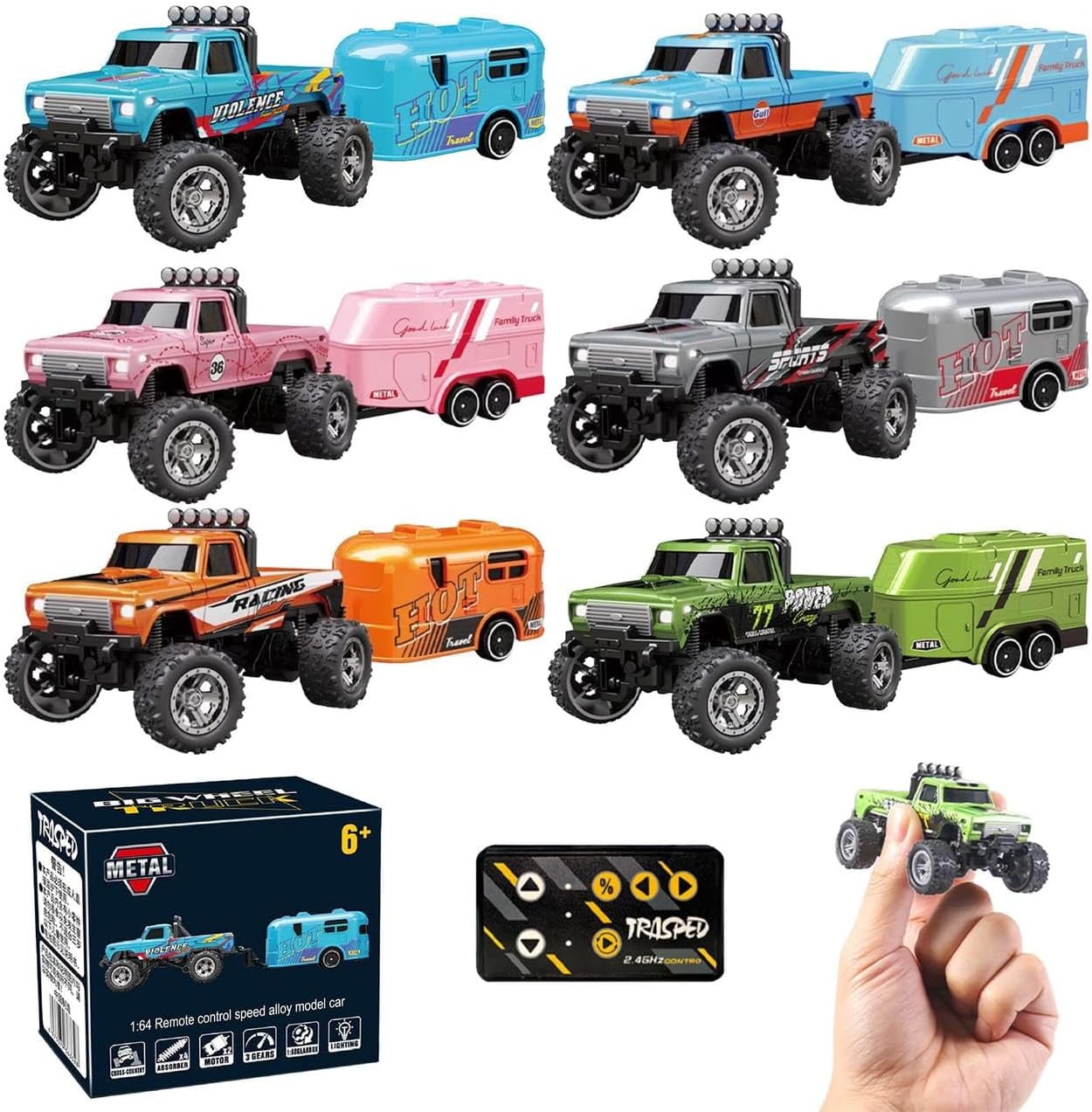 Mini Rc Monster Truck, Monster Truck Remote Control Car, Rechargeable ...