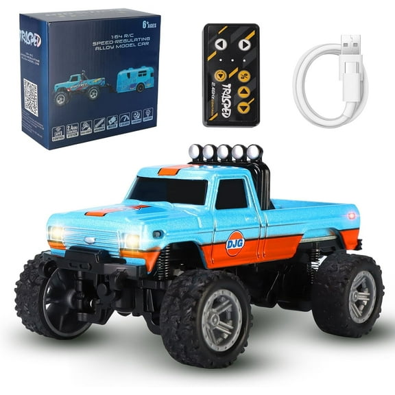 Mini Rc Truck, 1:64 Scale Monster Truck Remote Control Car with ...